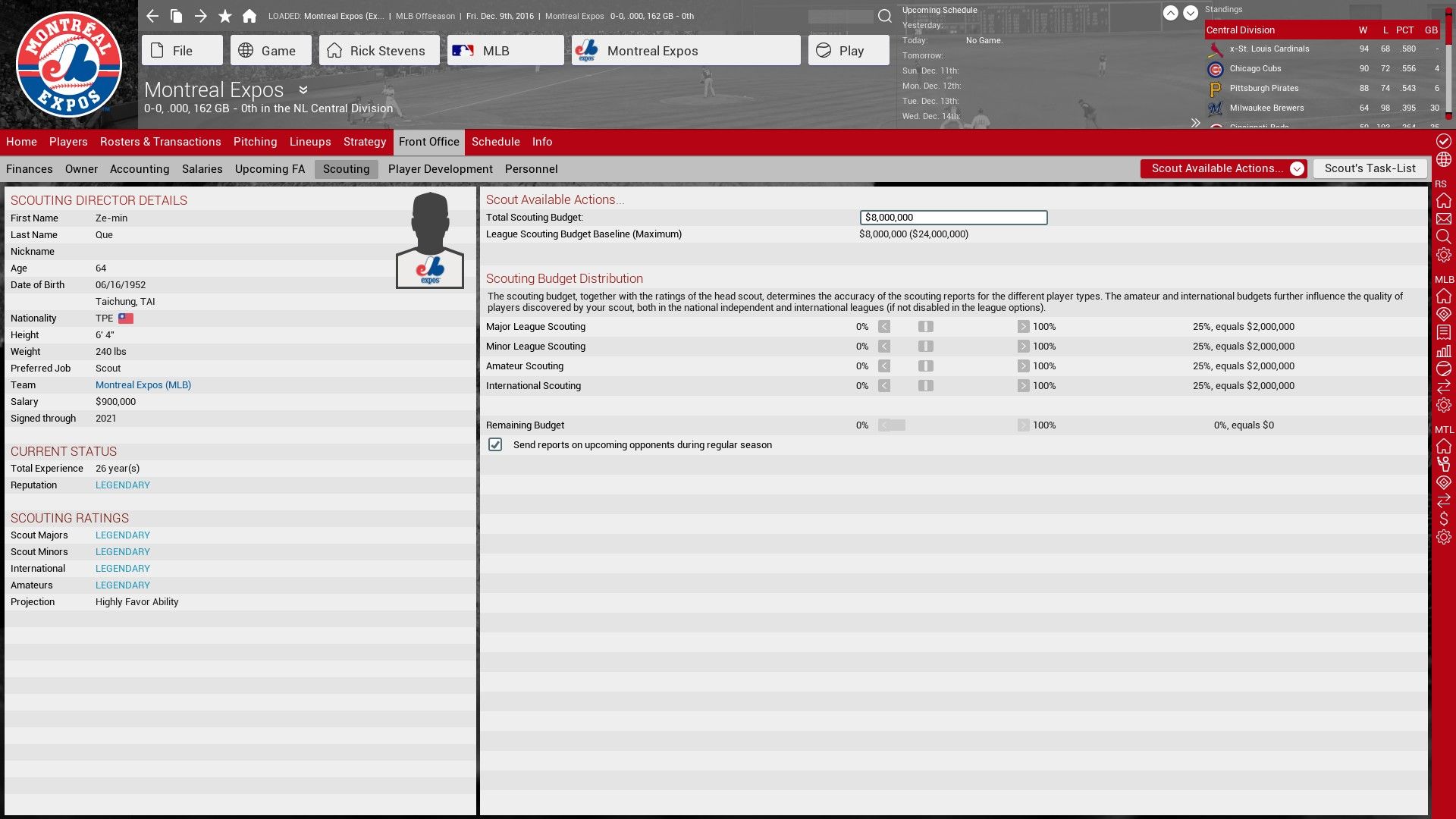 Budget Question - OOTP Developments Forums
